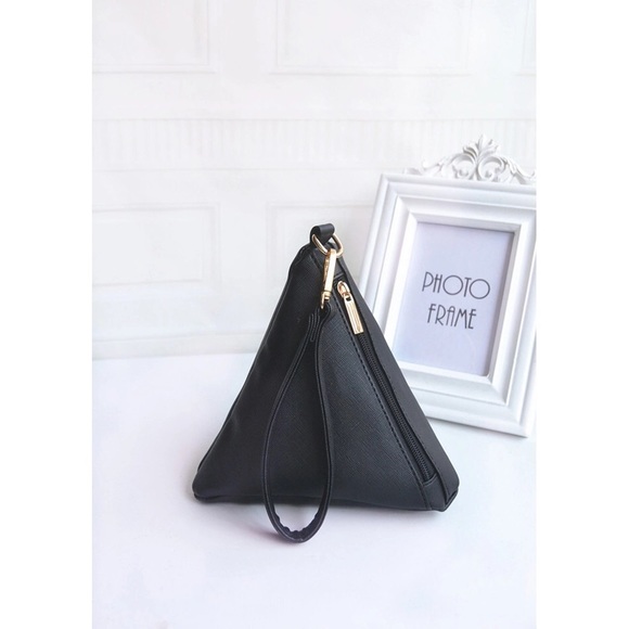 Bags | Triangular Pyramid Wristlet Clutch Bag | Poshmark